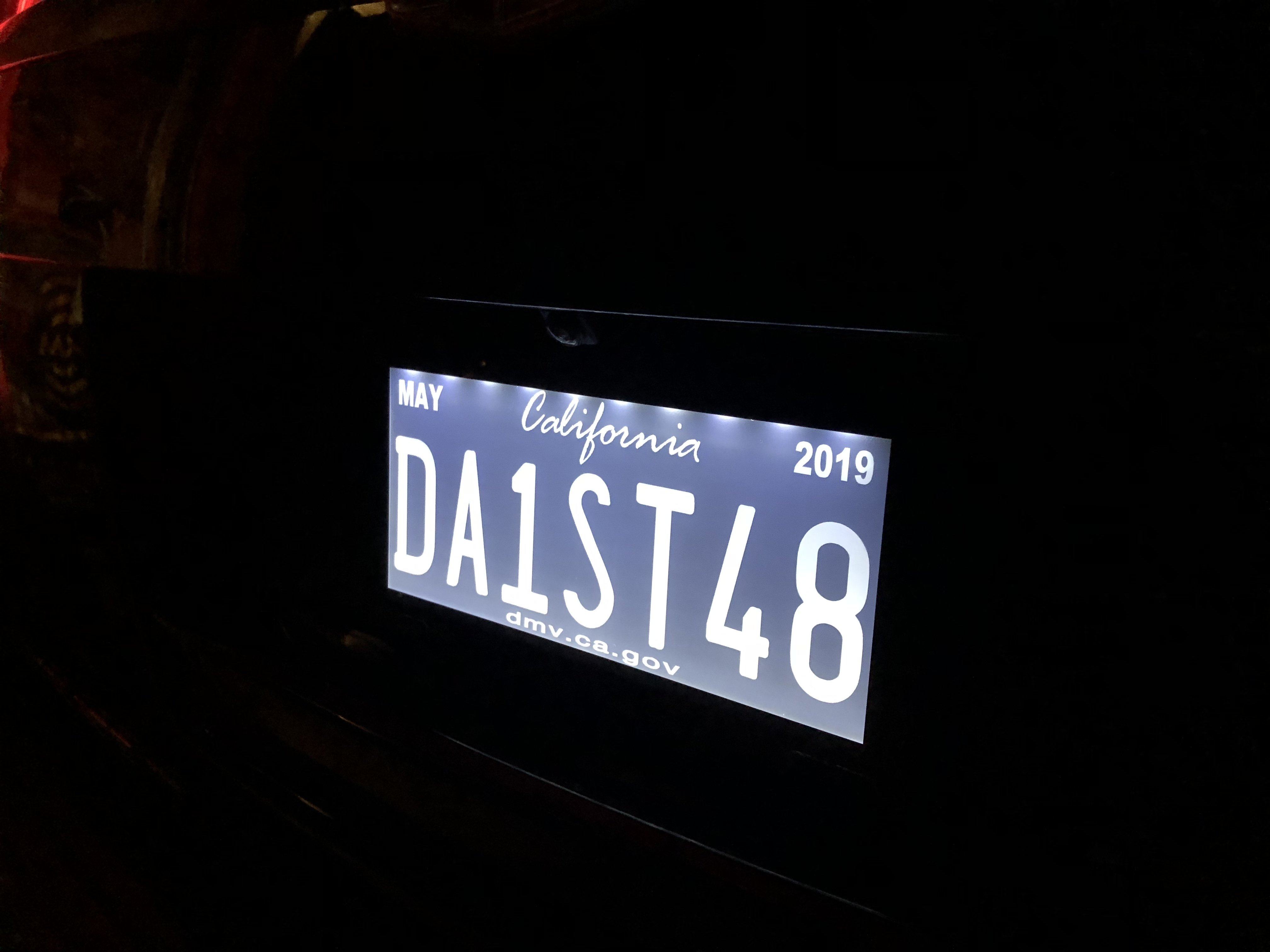 Caddy gets an R-Plate Pro. "Worlds first digital LCD license plate ...