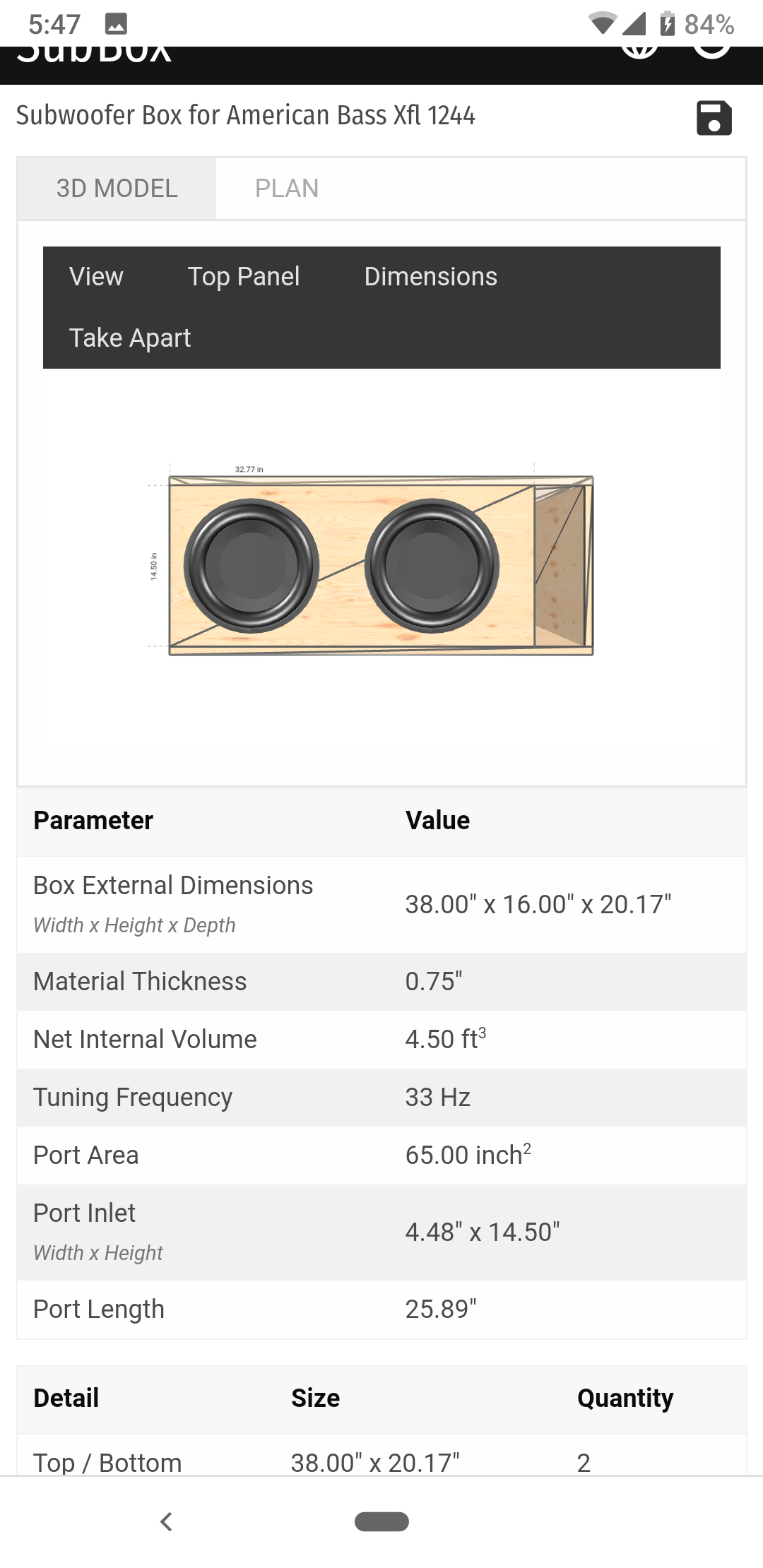 Prefab for 2 American bass xfl 1244 - Page 2 - Subwoofers / Enclosures - Steve Meade Designs