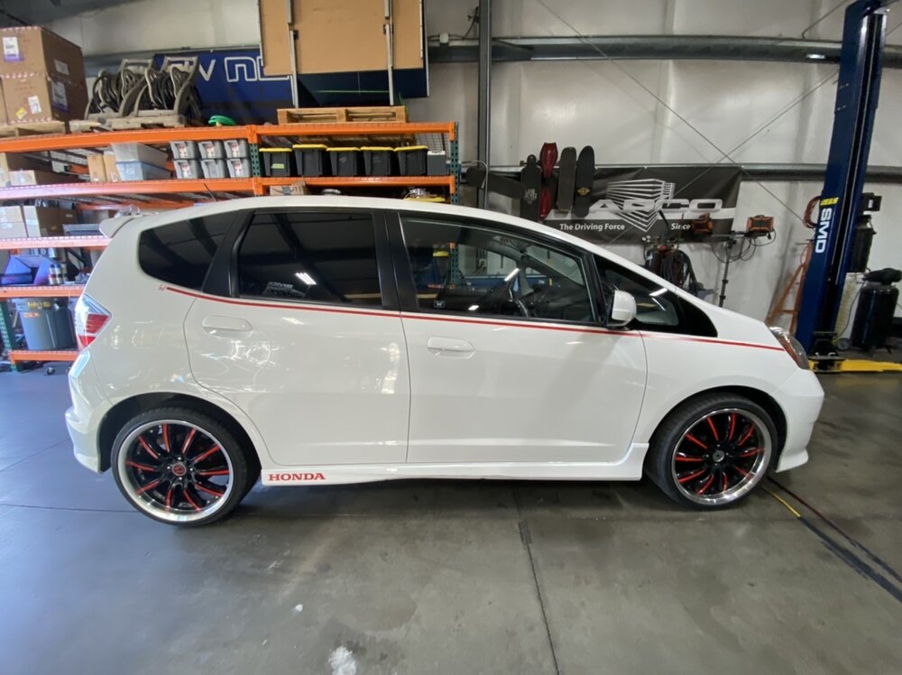 lowering a 2009 Turbo Honda Fit - BC Racing Coilovers - Just Meade ...