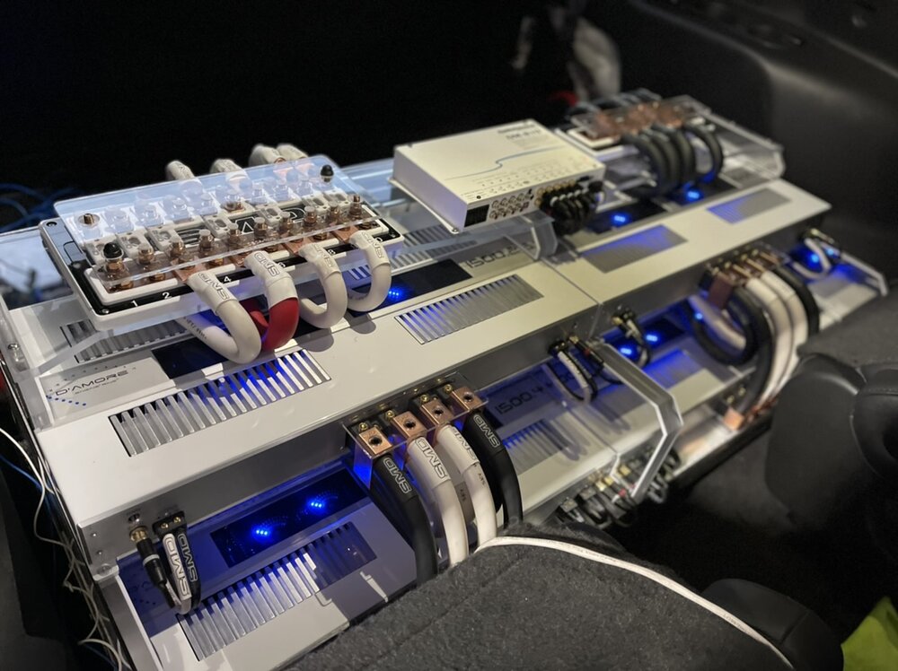 2015 Cadillac Escalade Sound System Install - 6 12's all 1" Acrylic box ...