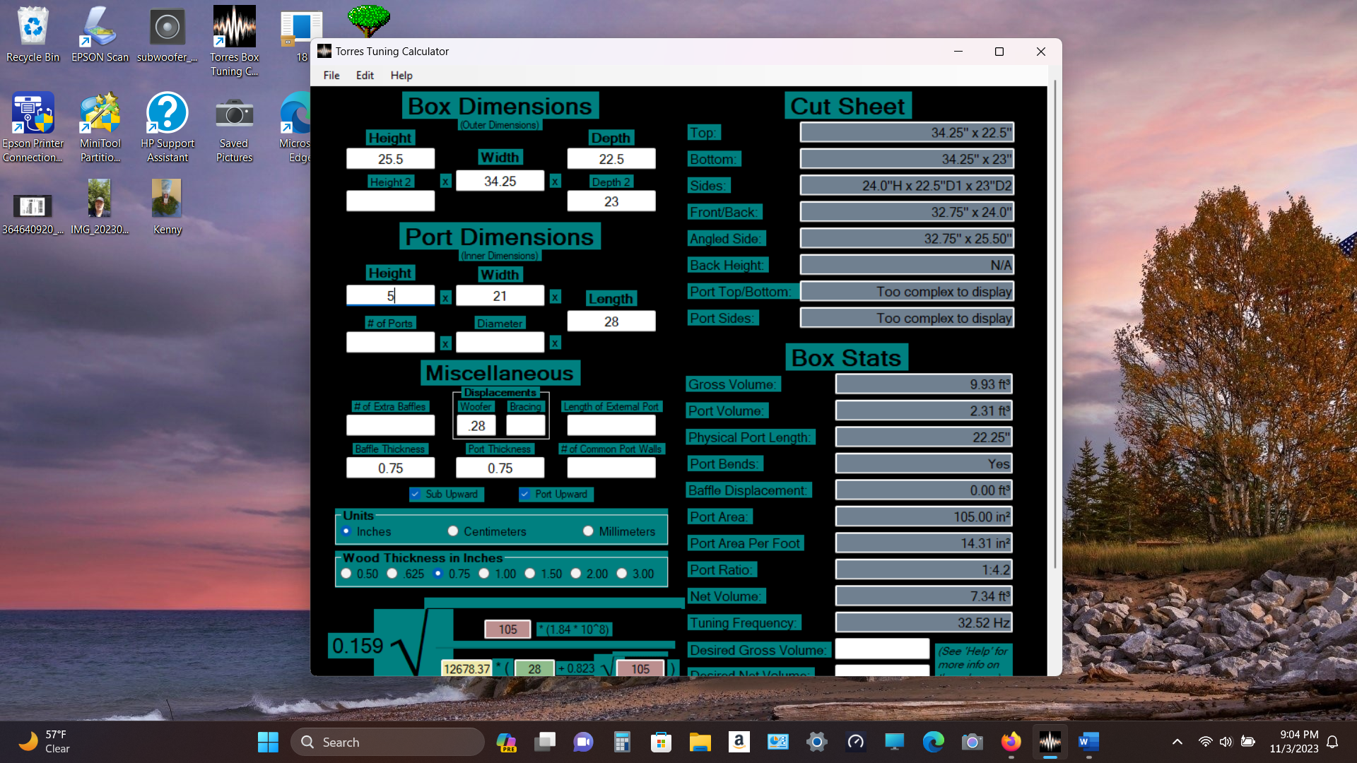 Fi HC 18, Box design, - Subwoofers / Enclosures - Steve Meade Designs
