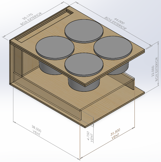 Critisism on box design for 4x 15" WDX15G2.2 - Subwoofers / Enclosures ...